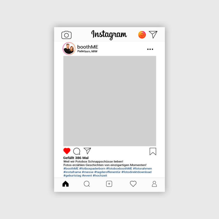 Instagram Fotorahmen - Jetzt personalisieren im Shop - boothME